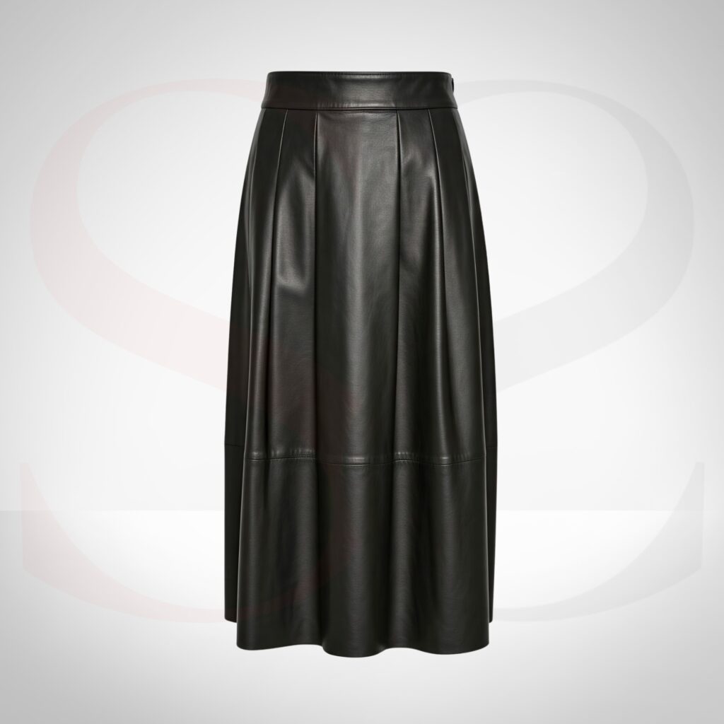 Leather Flare Skirt – Elegant High-Waisted Style